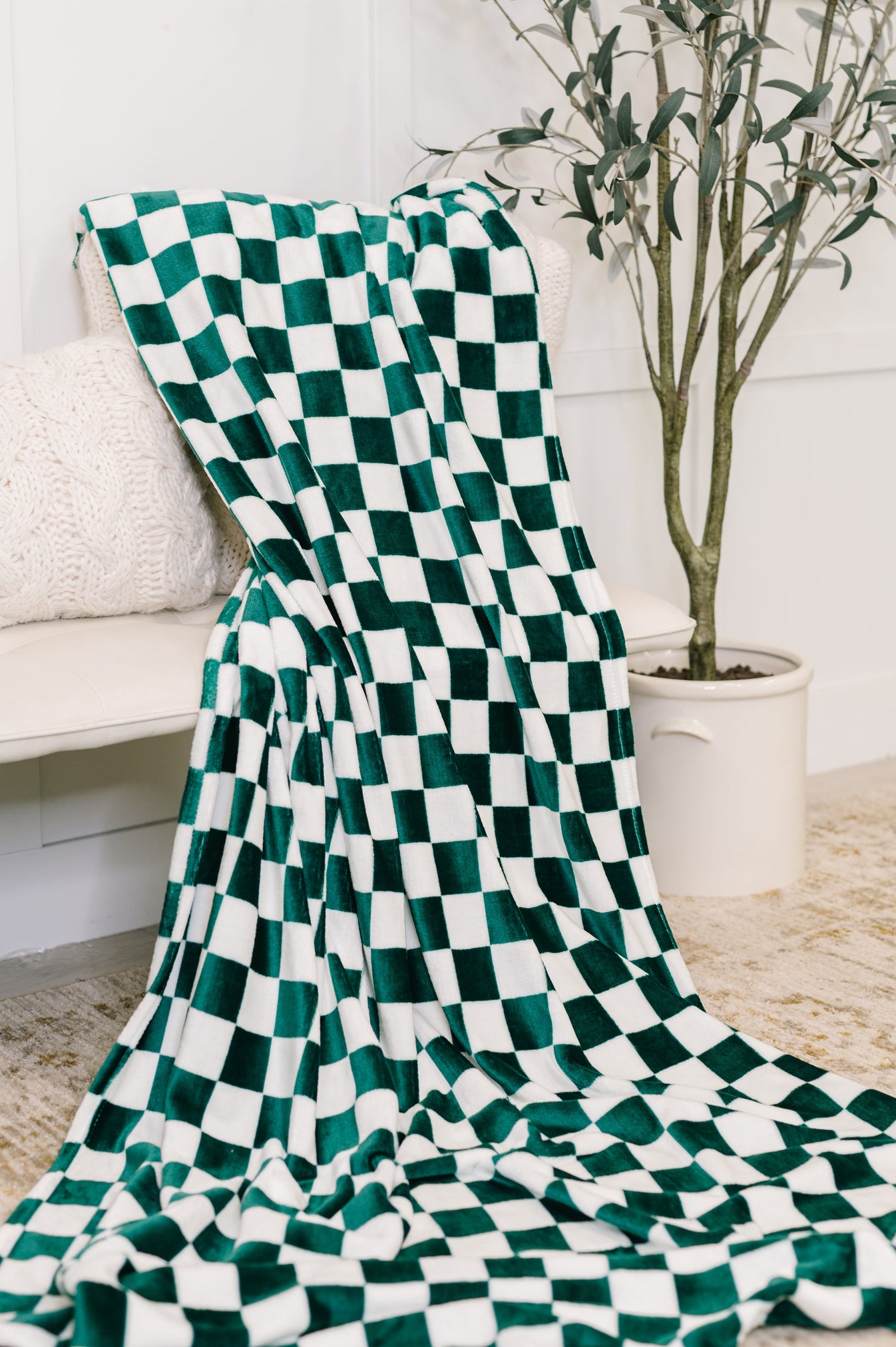 Emerald City Checkered Blanket – Rustic Arrow Boutique, LLC